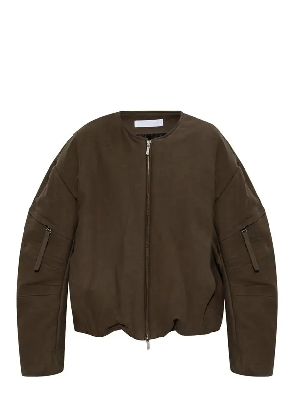 Helmut Lang Padded Jacket With Pockets - Brown