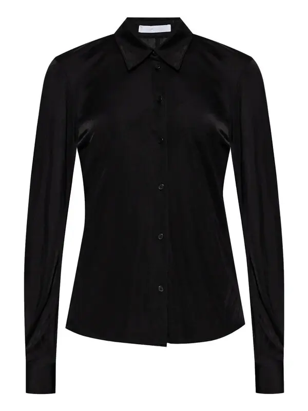 Helmut Lang Viscose Button-up Shirt - Black