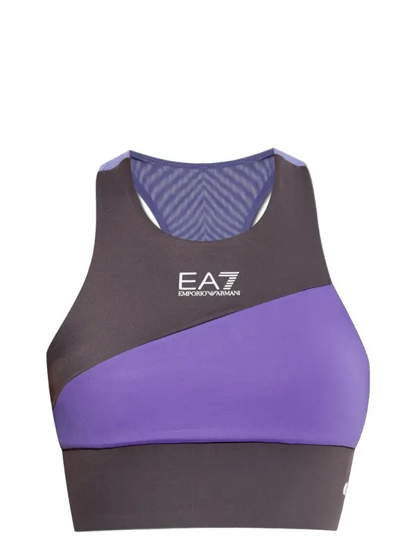 Emporio Armani Crop Training Top - Purple