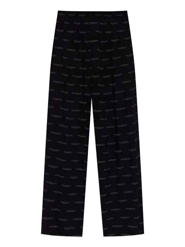 Balenciaga Monogram Loose-fit Trousers - Black