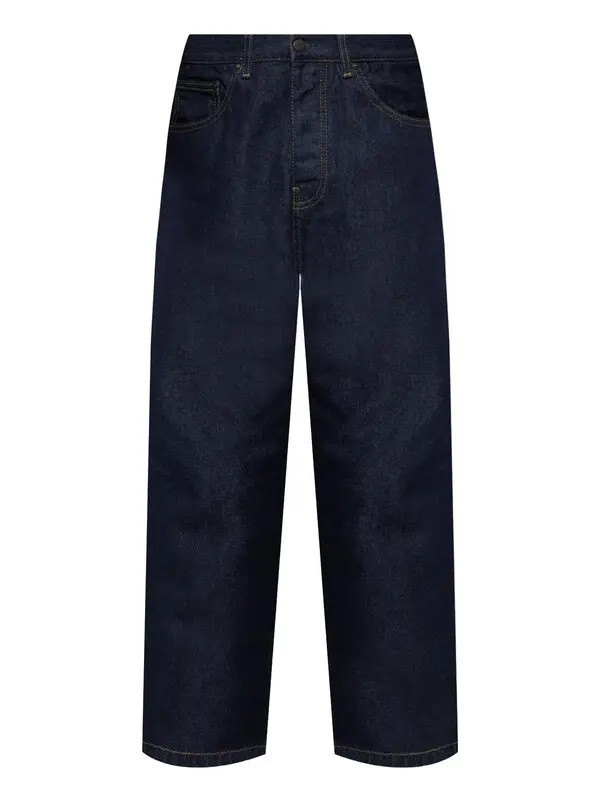 Carhartt Work In Progress Jeans With Logo - Navy Blue