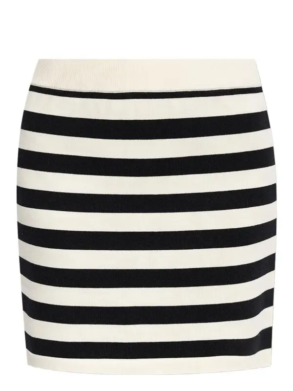 GESTUZ Gzalli Striped Pencil Skirt - White