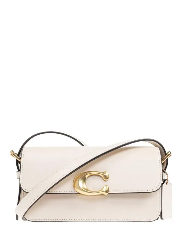 COACH Shoulder Bag With Gold Logo - Cream