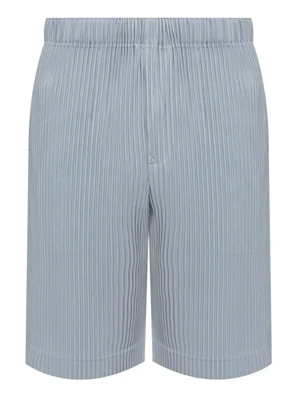 Issey Miyake Pleated Shorts - Light Blue