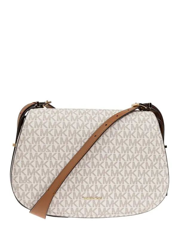 Michael Kors Shoulder Bag With Monogram - Cream