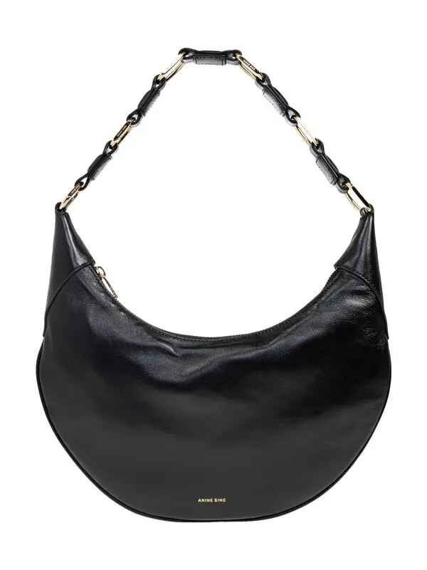 ANINE BING Leather Shoulder Bag - Black