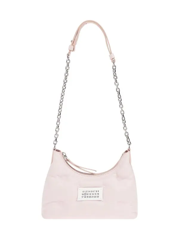 MAISON MARGIELA Leather Shoulder Bag With Chain Strap - Pink