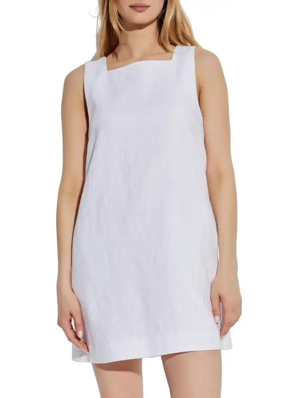 Posse Linen Sleeveless Dress - White