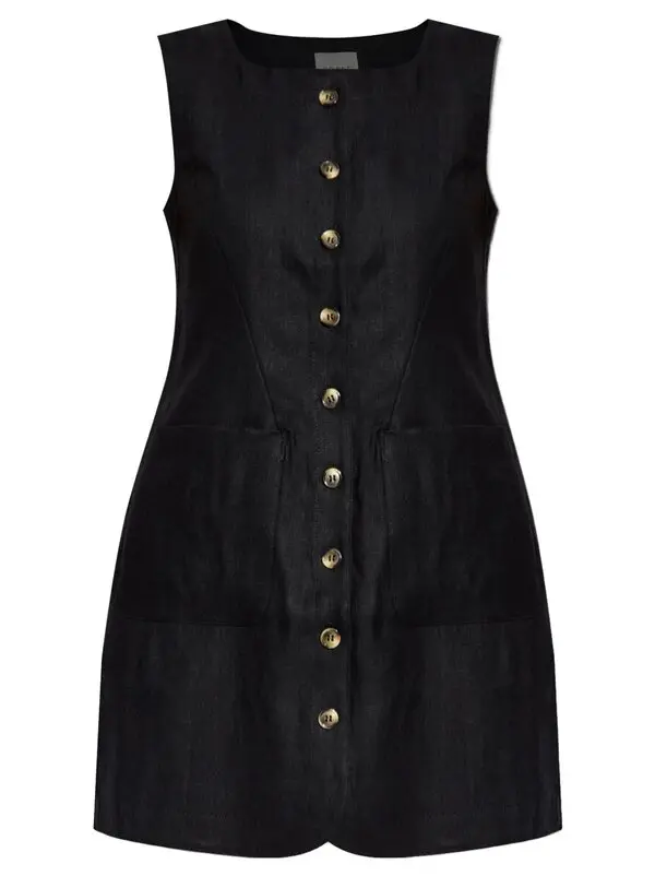Posse Linen Mini Dress - Black