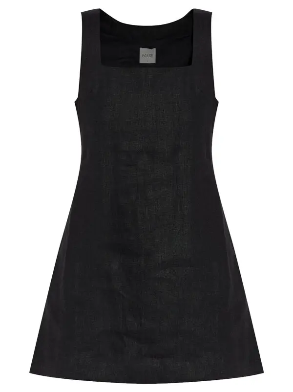 Posse Linen Mini Dress - Black