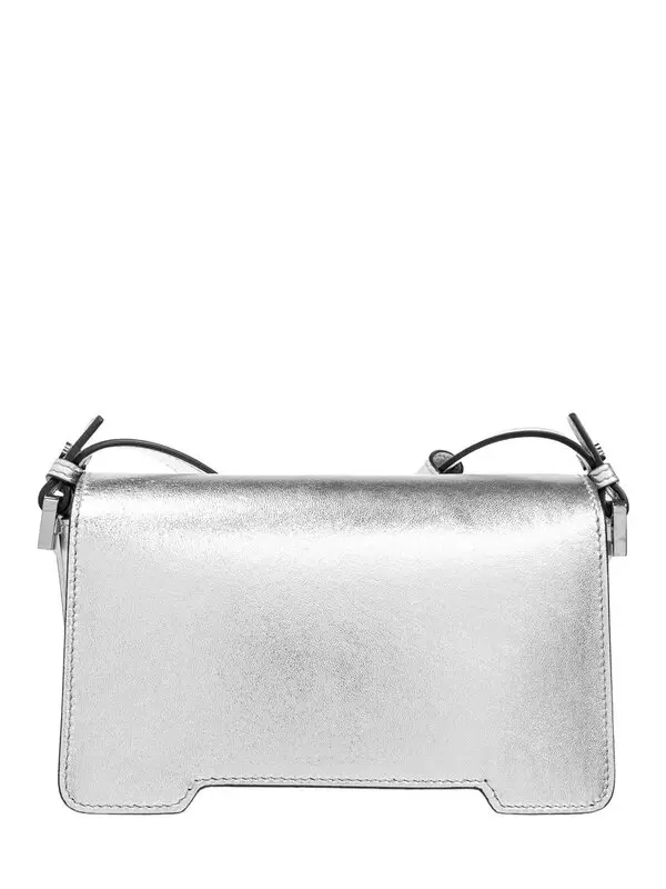 Marni Calf Leather Shoulder Bag - Silver
