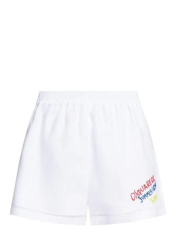 Dsquared2 Linen Summer Lovers Shorts - White