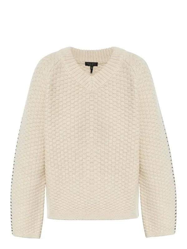 Rag & Bone Norma Wool Sweater - Cream
