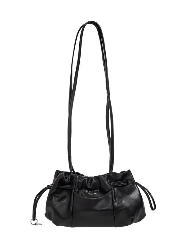 Emporio Armani Leather Shoulder Bag - Black