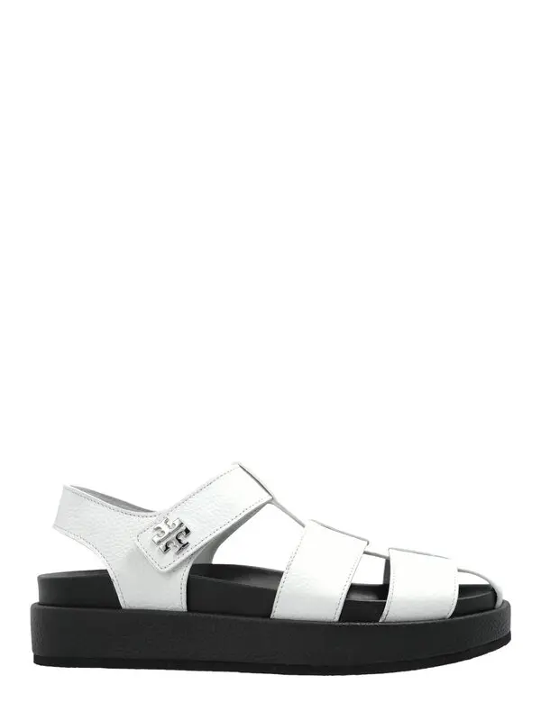 Tory Burch Kira Leather Platform Sandals - White