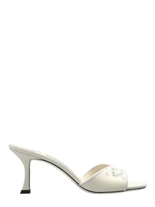 JIMMY CHOO Skye 70 Heeled Mules - Cream