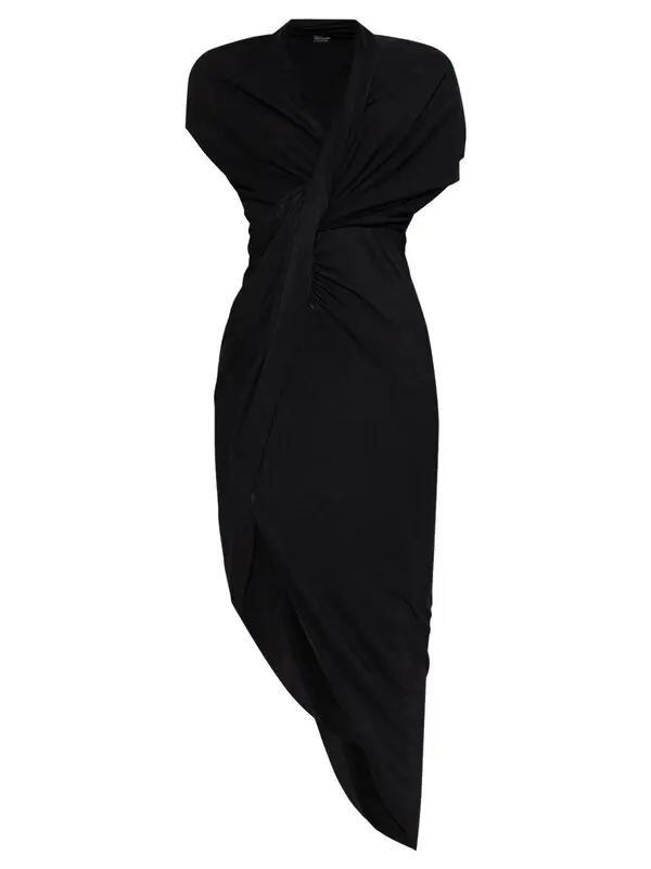 Balenciaga Draped Dress - Black