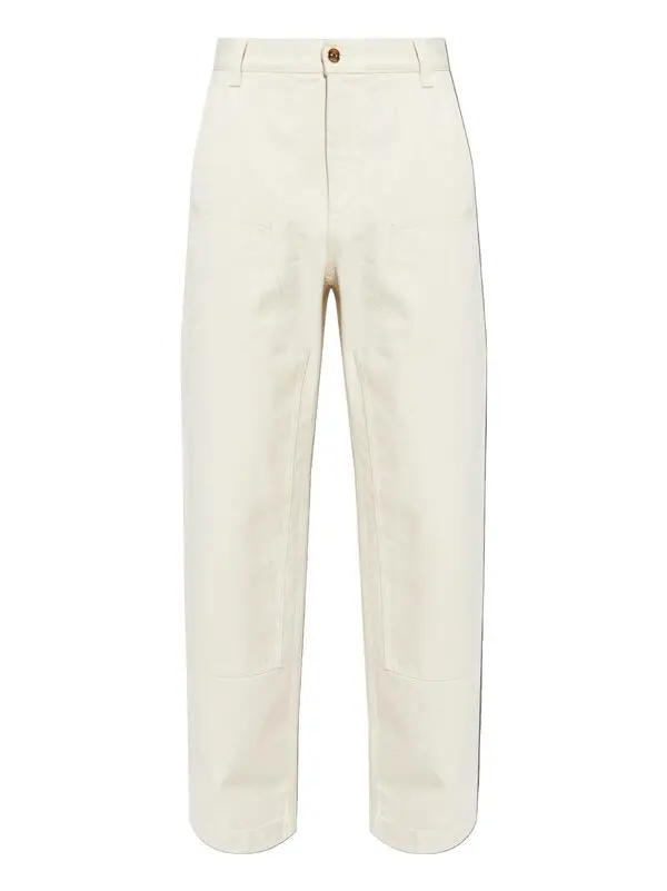 Versace Trousers With Multiple Pockets - Cream