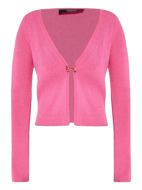 Versace Safety Pin Fastening Cardigan - Pink