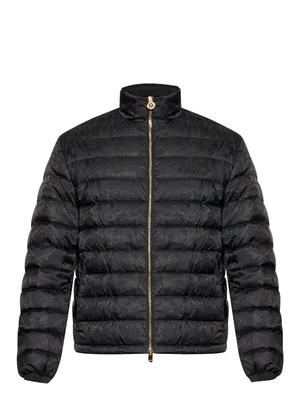 Versace Stand-up Collar Down Jacket - Black