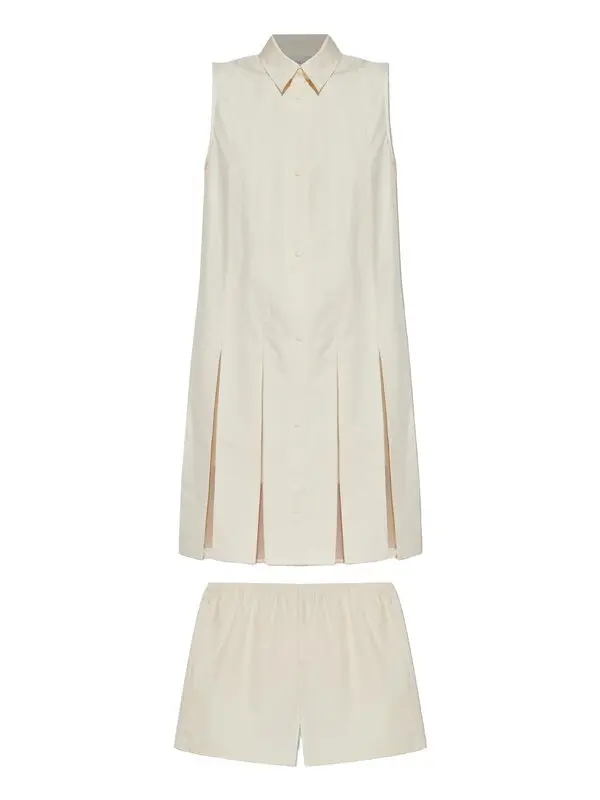 Moncler Dress With Shorts - Cream