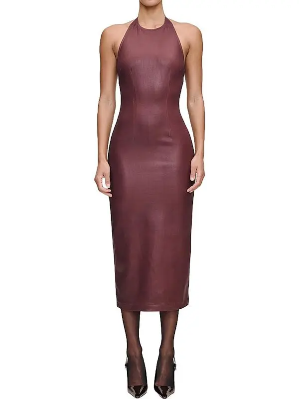 DL1961 Esme Coated Midi Dress - Saffron Coated