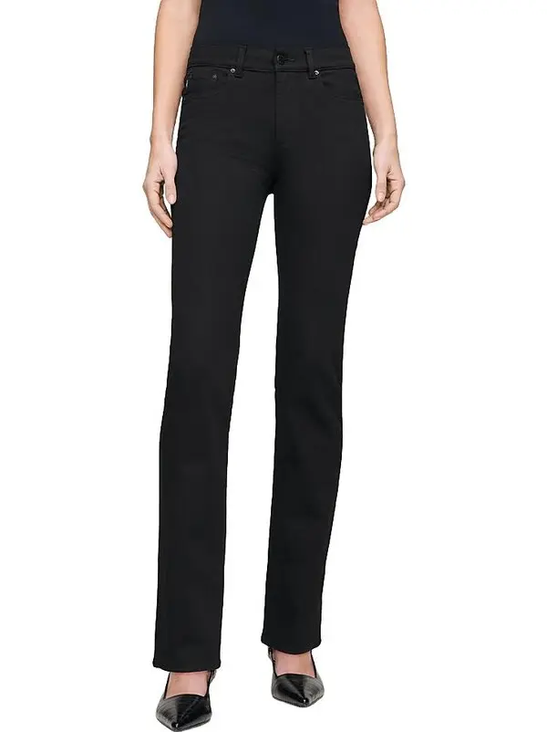 DL1961 Mara Straight Mid-rise Instasculpt Jeans - Black