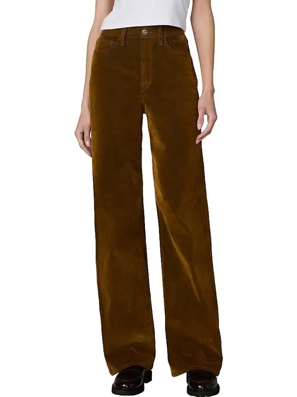 Joe's Jeans The Mia Wide Leg Flocked Jeans - Bronze Brown