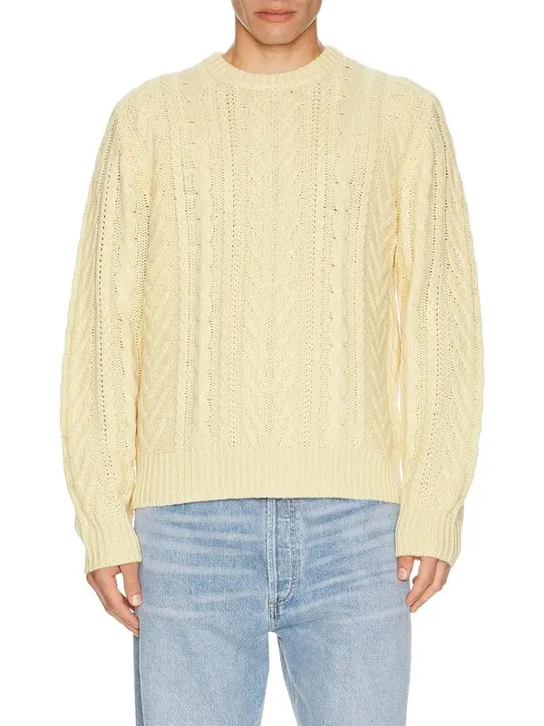 Guest In Residence Fisherman Crew Neck Sweater - Butter