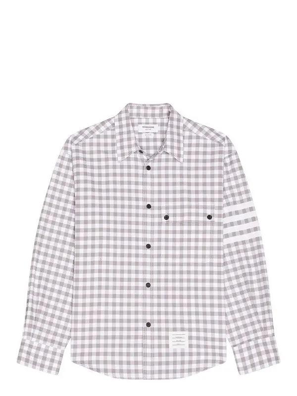 Thom Browne Oversized Pc Shirt In Grey - Med Grey