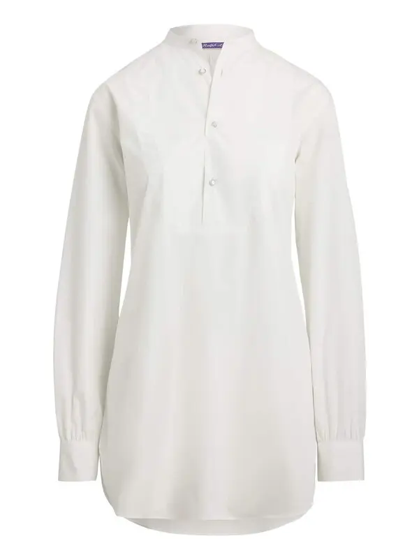 Ralph Lauren Cotton Broadcloth Abbie Blouse - White