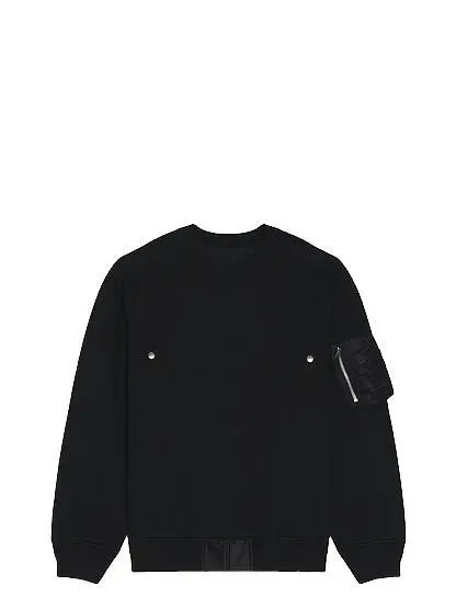 Sacai Sponge Sweat Pullover - Black