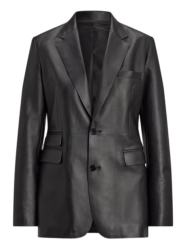 Ralph Lauren Lambskin Eli Jacket - Black