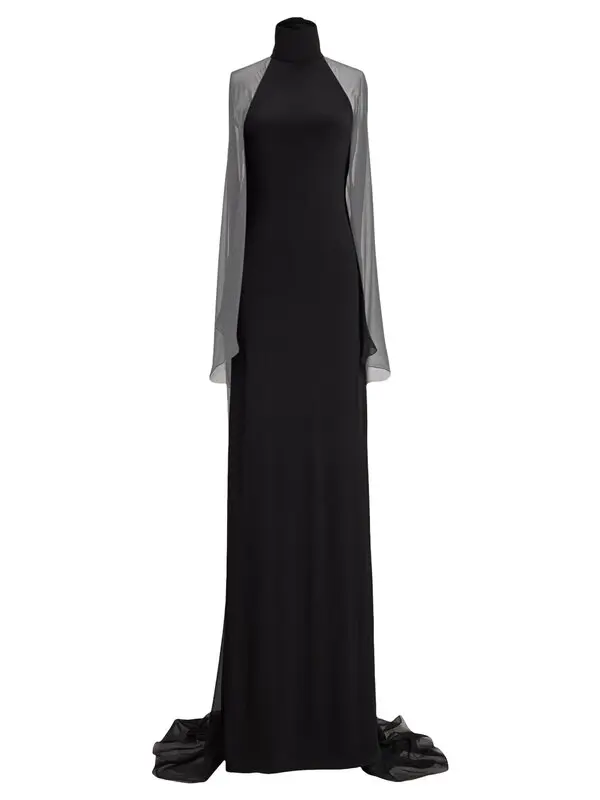Ralph Lauren Jersey Tilly Evening Dress - Black