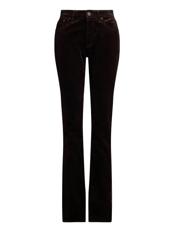 Ralph Lauren Stretch-velvet Seth Trousers - Brown