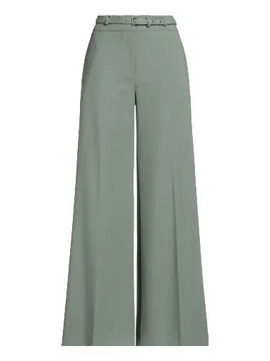 Hugo Wide-leg Trousers With Belt - Sage Green