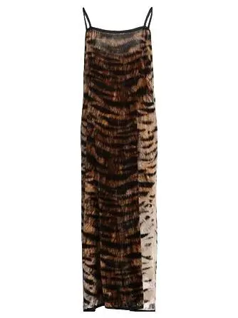 SEVENTY VENEZIA Tiger-print Maxi Dress - Brown