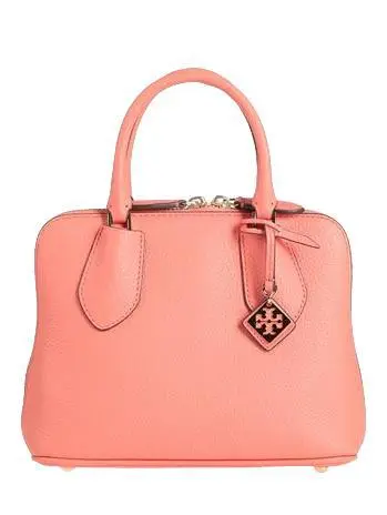 Tory Burch Pebbled Leather Handbag - Red