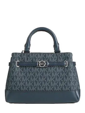 Michael Kors Logo-print Tote With Leather Trims - Navy