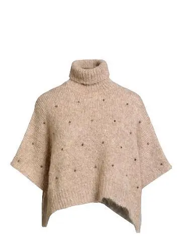 Brunello Cucinelli Turtleneck Knit Top - Beige