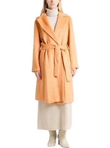 SEVENTY VENEZIA Alpaca Wool And Virgin Wool Belted Coat - Mandarin