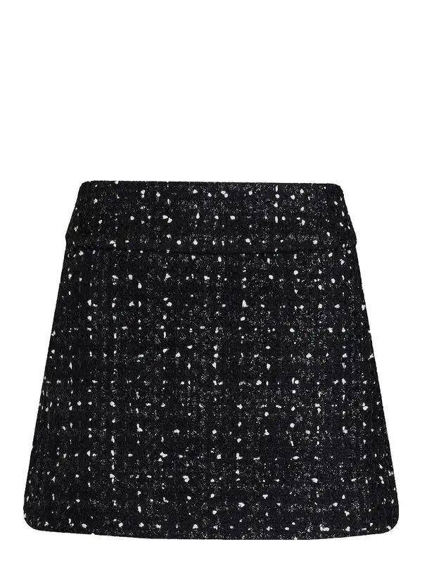 Alice + Olivia Donald Metallic Bouclé-tweed Mini Skirt - Black