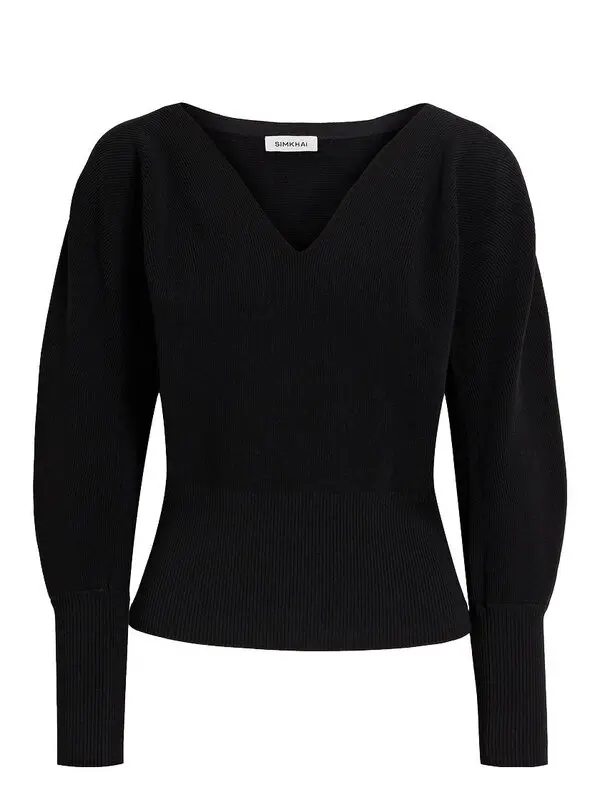 Simkhai Montana Stretch-knit Sweater - Black