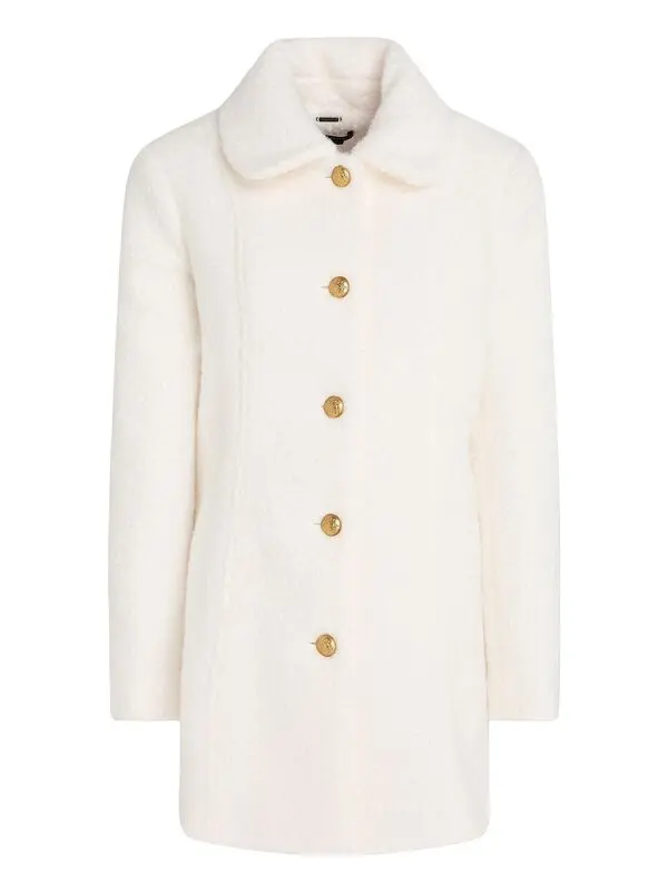 Alice + Olivia Purcell Bouclé Coat - Off-white