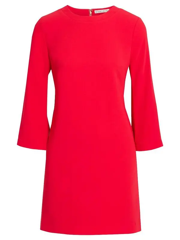 Alice + Olivia Eleonora Crepe Mini Dress - Red