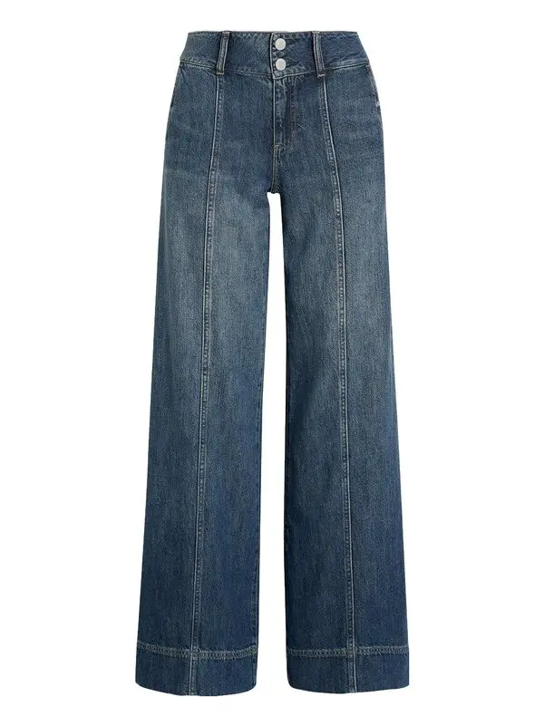 Alice + Olivia Mame High-rise Wide-leg Jeans - Mid Denim