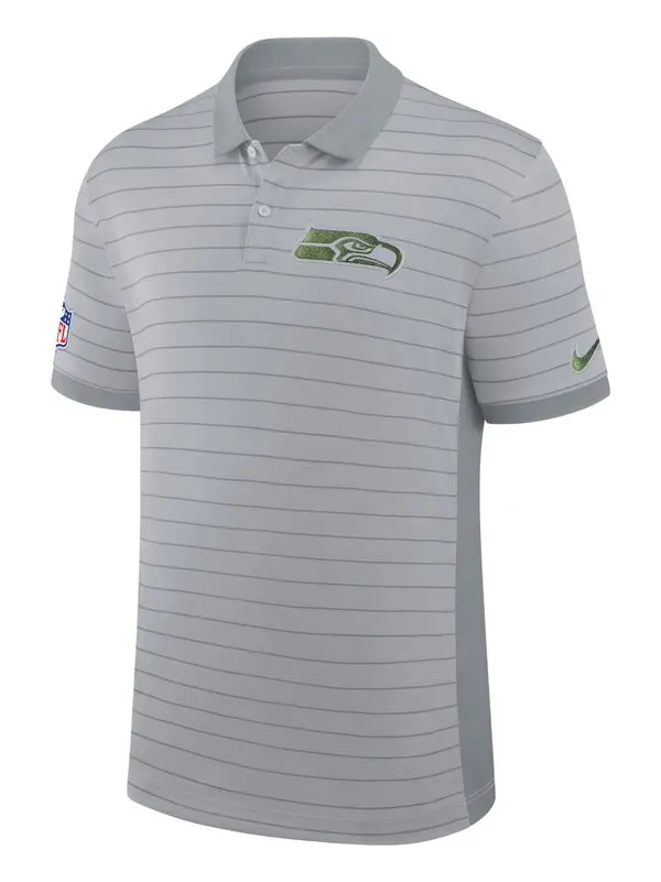 Nike Seattle Seahawks Rivalries Collection Sideline Victory Dri-fit Nfl Polo - Grey