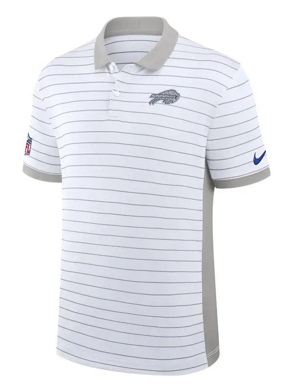 Nike Buffalo Bills Rivalries Collection Sideline Victory Dri-fit Nfl Polo - White