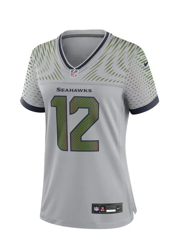 Nike Seattle Seahawks Rivalries Collection Nfl Game Jersey - Grey