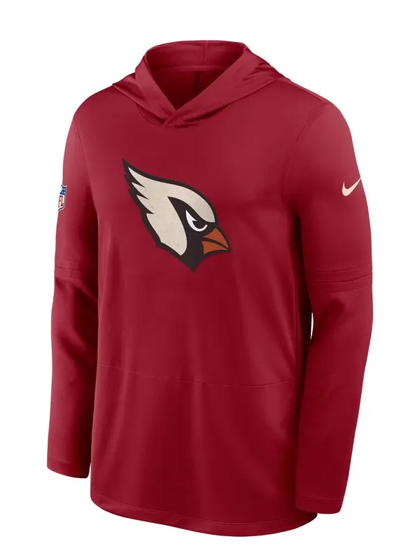 Nike Arizona Cardinals Rivalries Collection Sideline Dri-fit Nfl Long-sleeve Hooded Top - Red